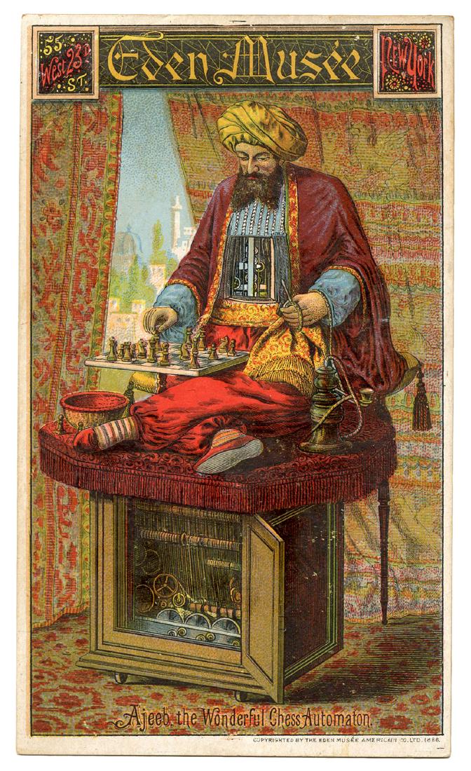 Ajeeb Wonder Chess Automaton Trade Card