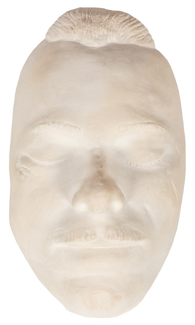 John Dillinger Death Mask, Hair from His Moustache, and