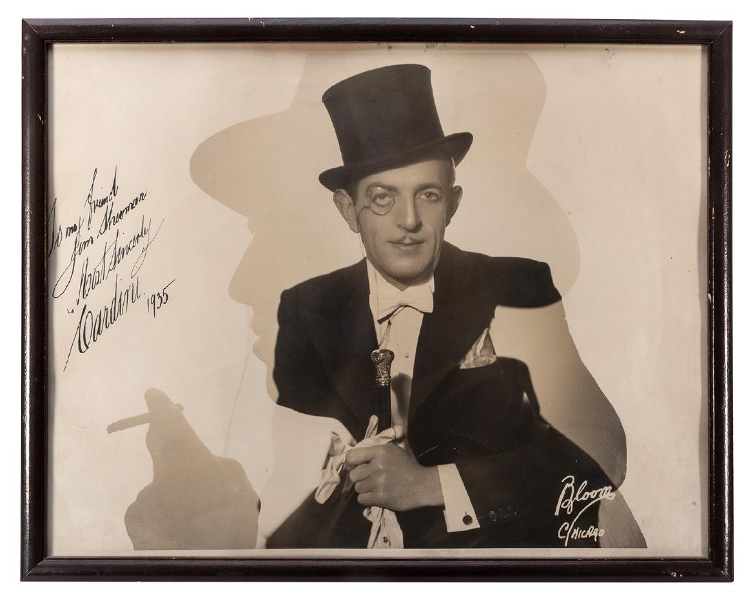 Portrait of Cardini, Inscribed and Signed.