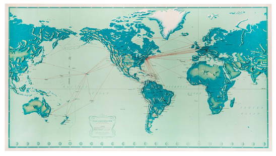 1950s American Airlines Route Map American Airlines System Map