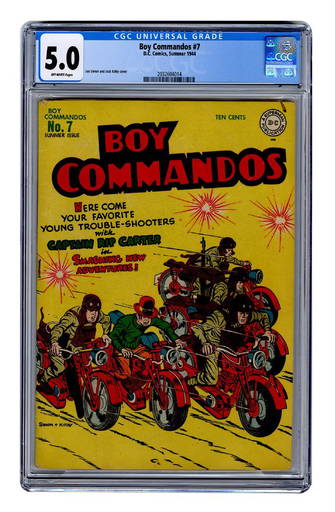 Boy Commandos No. 7. Dc, 1944. Cgc 5.0 Graded Copy.