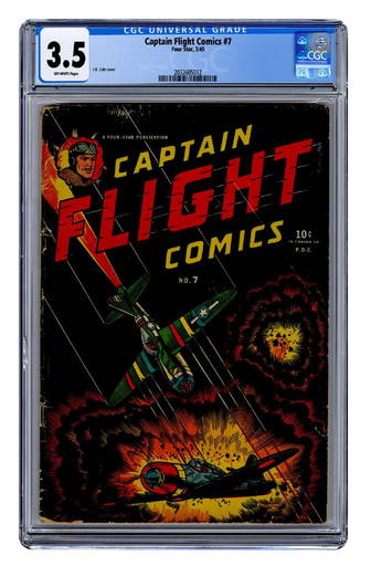Captain Flight Comics No. 7. Four Star, 1945. Cgc 3.5