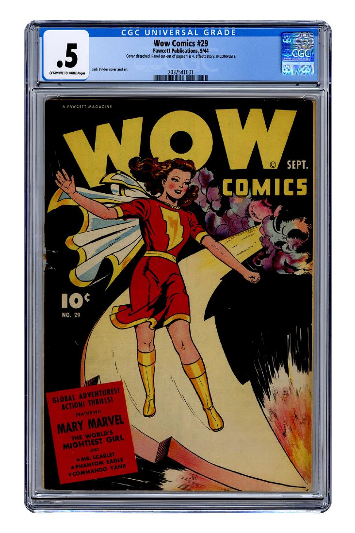 Wow Comics No. 29. Fawcett, 1944. Cgc 0.5 Graded Copy