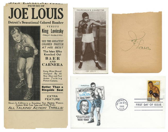 Louis, Joe (1914—1981). Joe Louis Autograph And