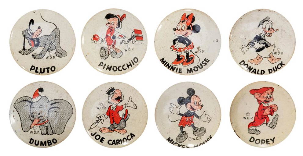 Walt Disney Donald Duck Peanut Butter Premium Buttons.