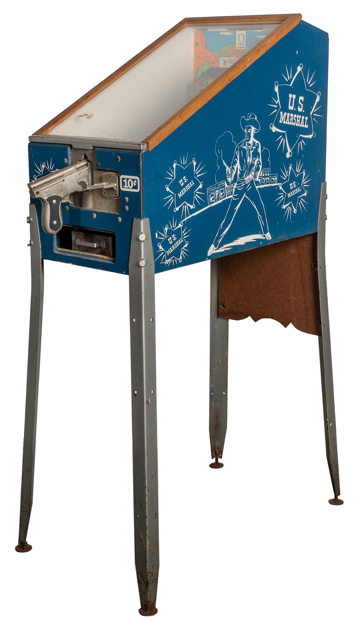 U.s. Marshal 10 Cent Target Shooting Arcade Game.