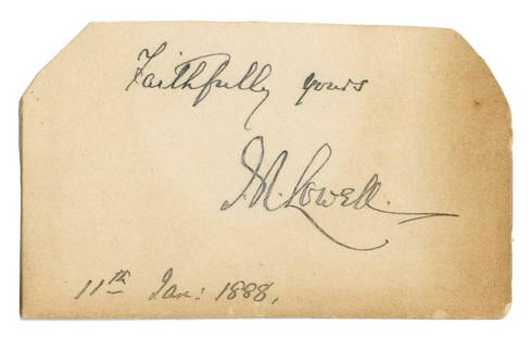 James J Corbett Rare Signed Cut Signature Dated 1908 Ge