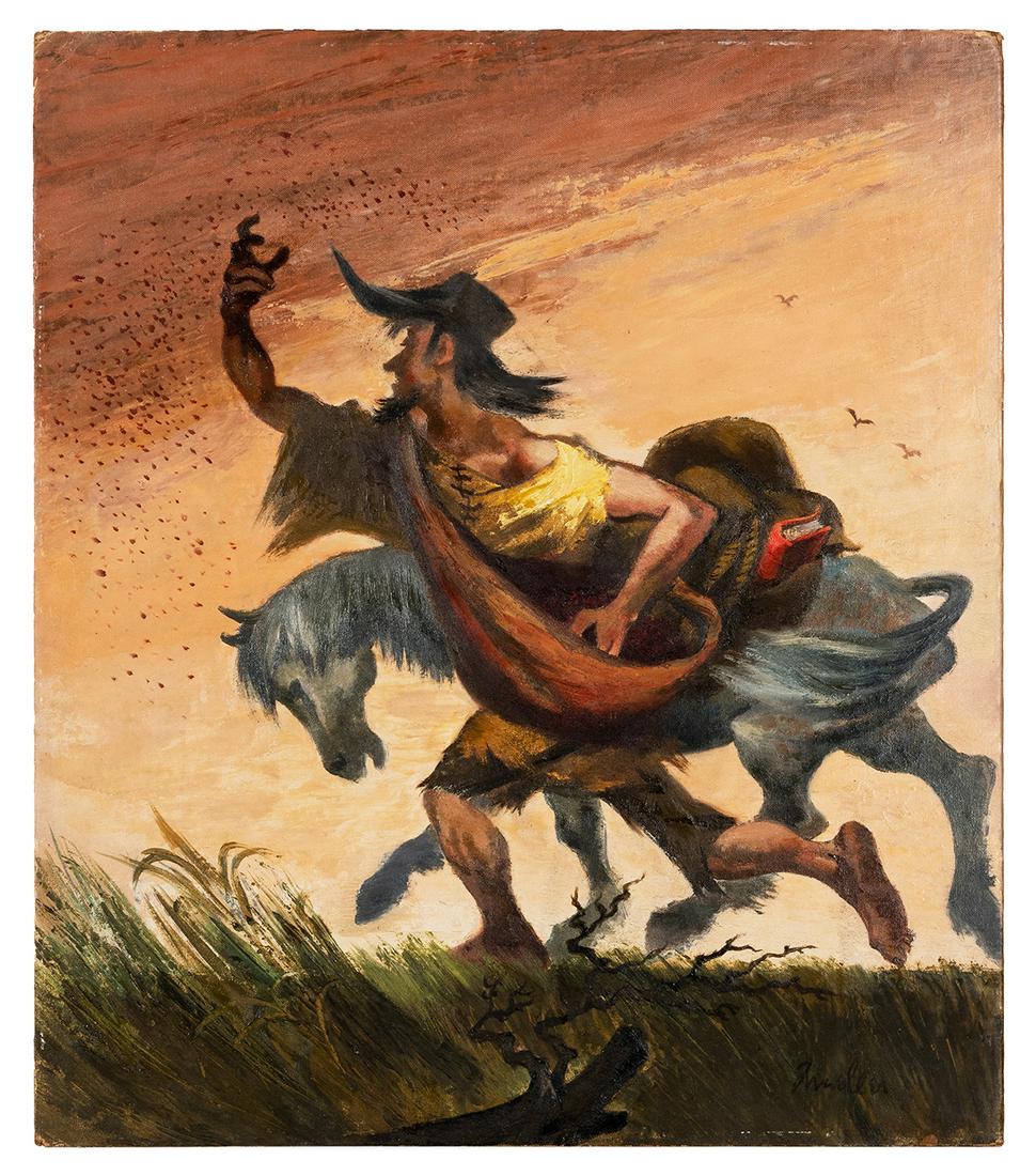 Johnny Appleseed Original Illustration Art.