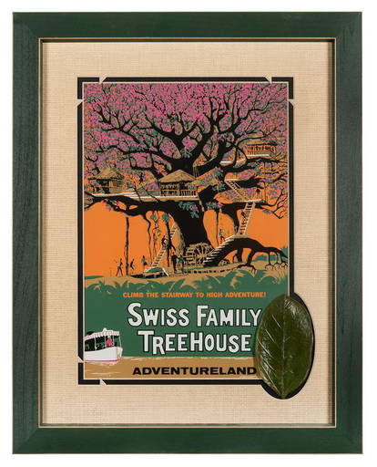 Swiss Family Treehouse Mini Poster With Original Leaf.