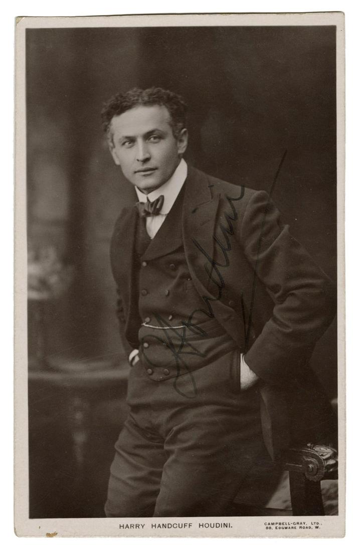 Real Photo Postcard of Houdini, Signed. - Feb 29, 2020 | Potter ...