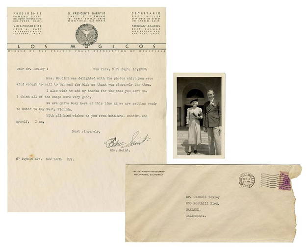 Houdini, Beatrice. Portrait Of Bess Houdini And Tls