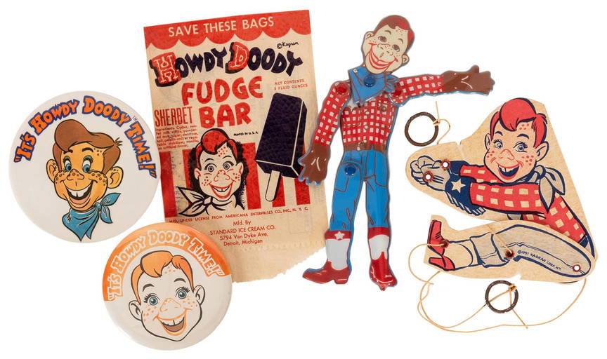 Howdy Doody Premium Rings And Other Items. Circa 1950s.