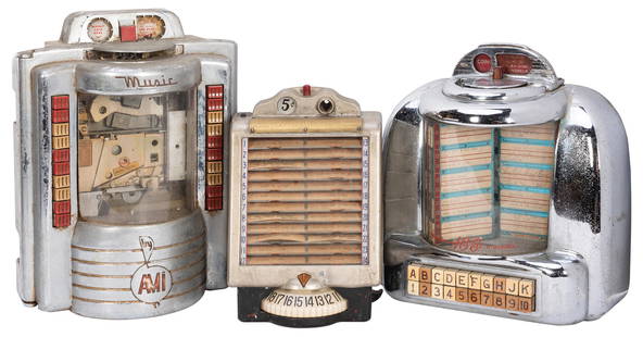 Three Wall Box Juke Box Record Selectors. Circa 1950s.