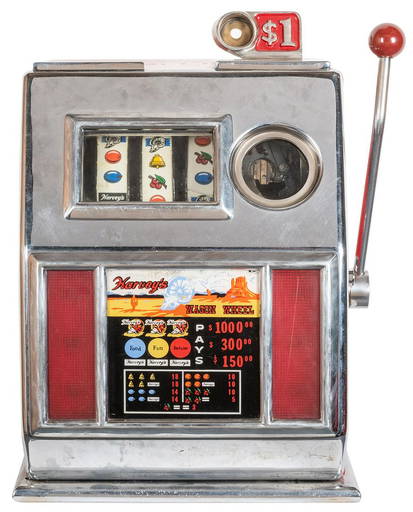 Harvey’s Wagon Wheel Casino $1 Slot Machine.
