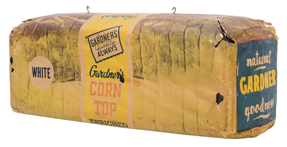 Gardner Bread Hanging Advertising Sign. 1940s.