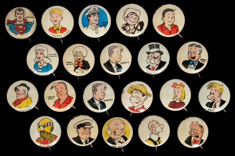 Kellogg’s Pep Character Pinbacks. Twenty One