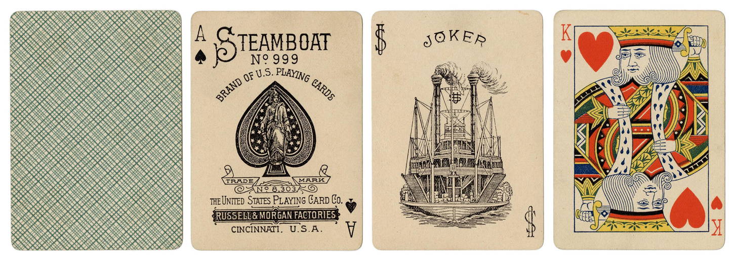 Russell & Morgan Steamboat No. 999 Playing Cards.
