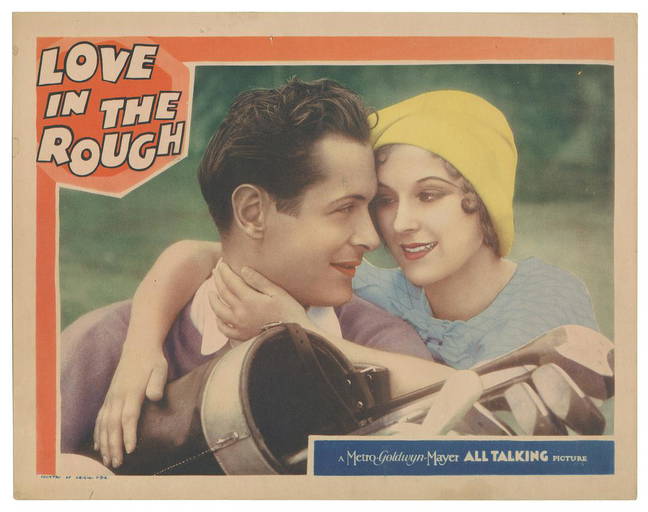 [golf] Love In The Rough. Mgm, 1930. Lobby Card (11 X
