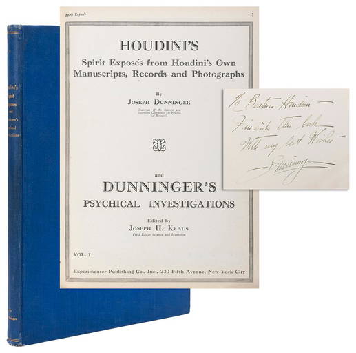 DUNNINGER, Joseph. Houdini’s Spirit Exposés (#0041) on Dec 11, 2021 ...