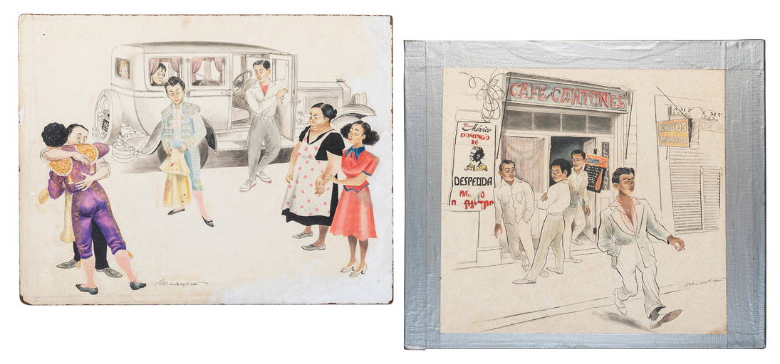 BALLANTINE, Bill (1910-1999). Two illustrations for “The Br... (#0425 ...