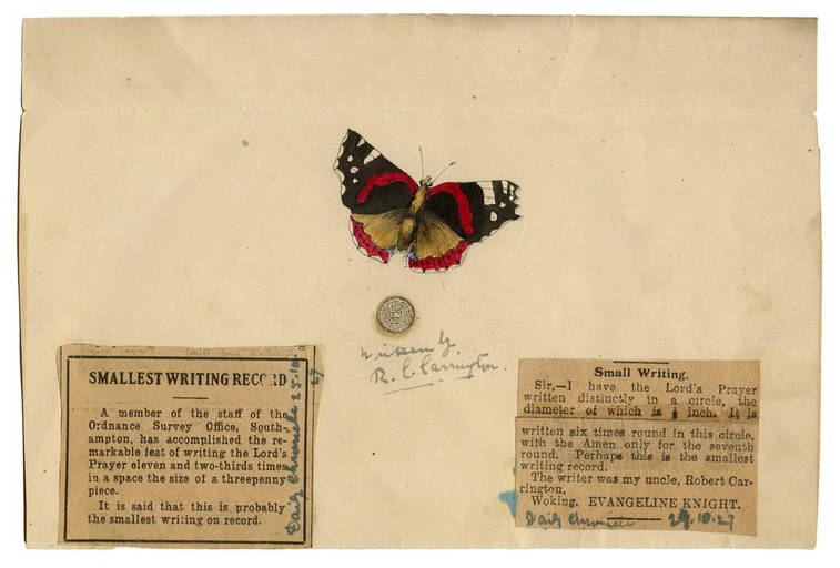 [MICROCALLIGRAPHY]. “World’s Smallest” Handwritten Example ... (#0467 ...