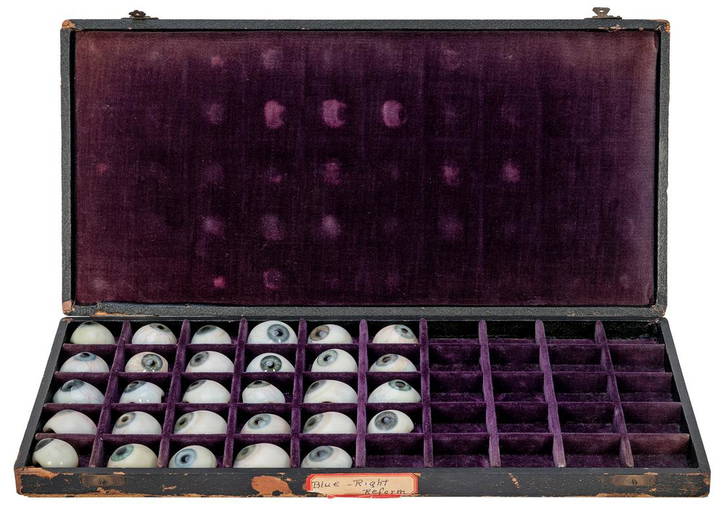 Prosthetic Glass Eye Collection. 20th Century. A Group Of 29 Glass Eyes ...
