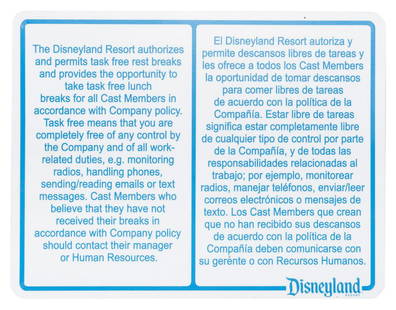 Goofy Cast Member Safety Sign.