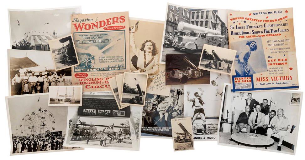 ZACCHINI, Hugo. File of Hugo Zacchini / Zacchini Bros. Huma... (#0218 ...