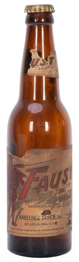 Faust Beer Bottle. St. Louis: Anheuser Busch Companies Inc., ca. 1900s ...