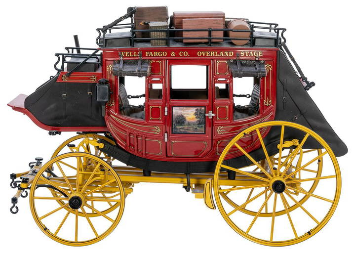 Wells Fargo & Co. Overland Stagecoach Model. [new York: The Franklin ...