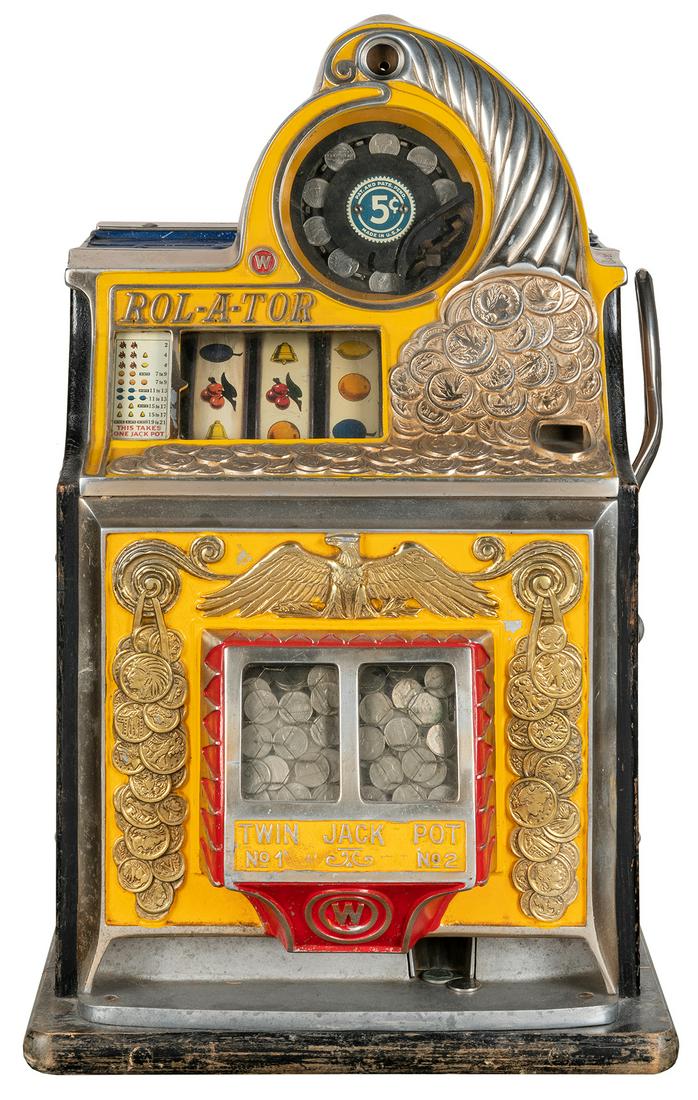 Watling 5 Cent Rol A Tor Slot Machine. Chicago: Watling Ca. 1935. Three ...