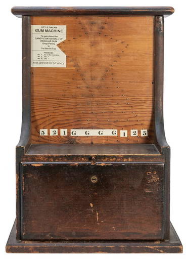 Miller Little Dream Gum Machine 1 Cent Trade Stimulator. Circa 1910s ...