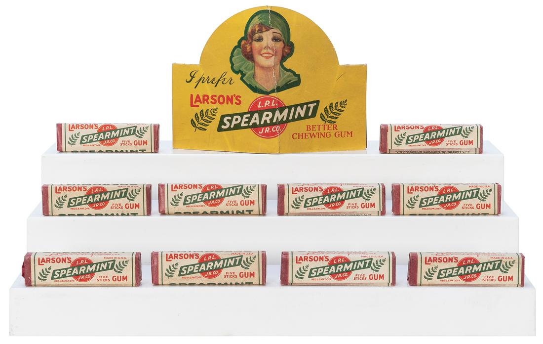 Larson’s Spearmint Chewing Gum Lot With Display. Chicago: L.p. Larson ...