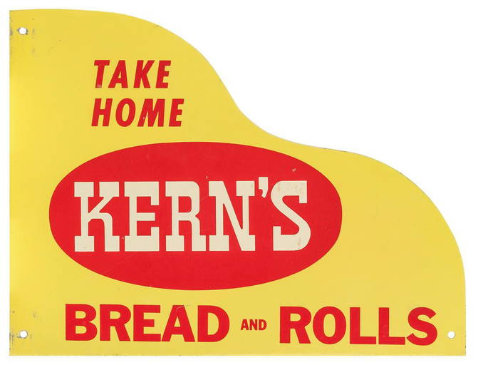 Kern’s Bread And Rolls Door Push Or Pull Sign. [st. Louis: Press Sign ...