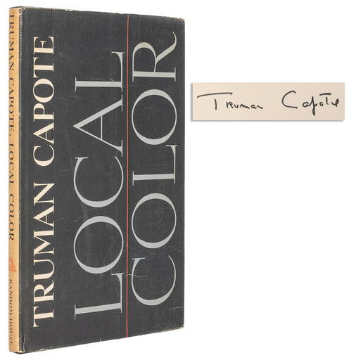 CAPOTE, Truman (1924–1984). Local Color. New York: Random H... (#0180 ...