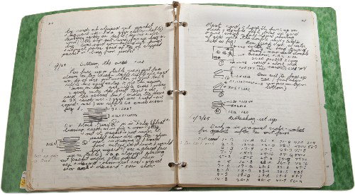 6: Bruce Cervon's First Castle Notebook. Manuscript.