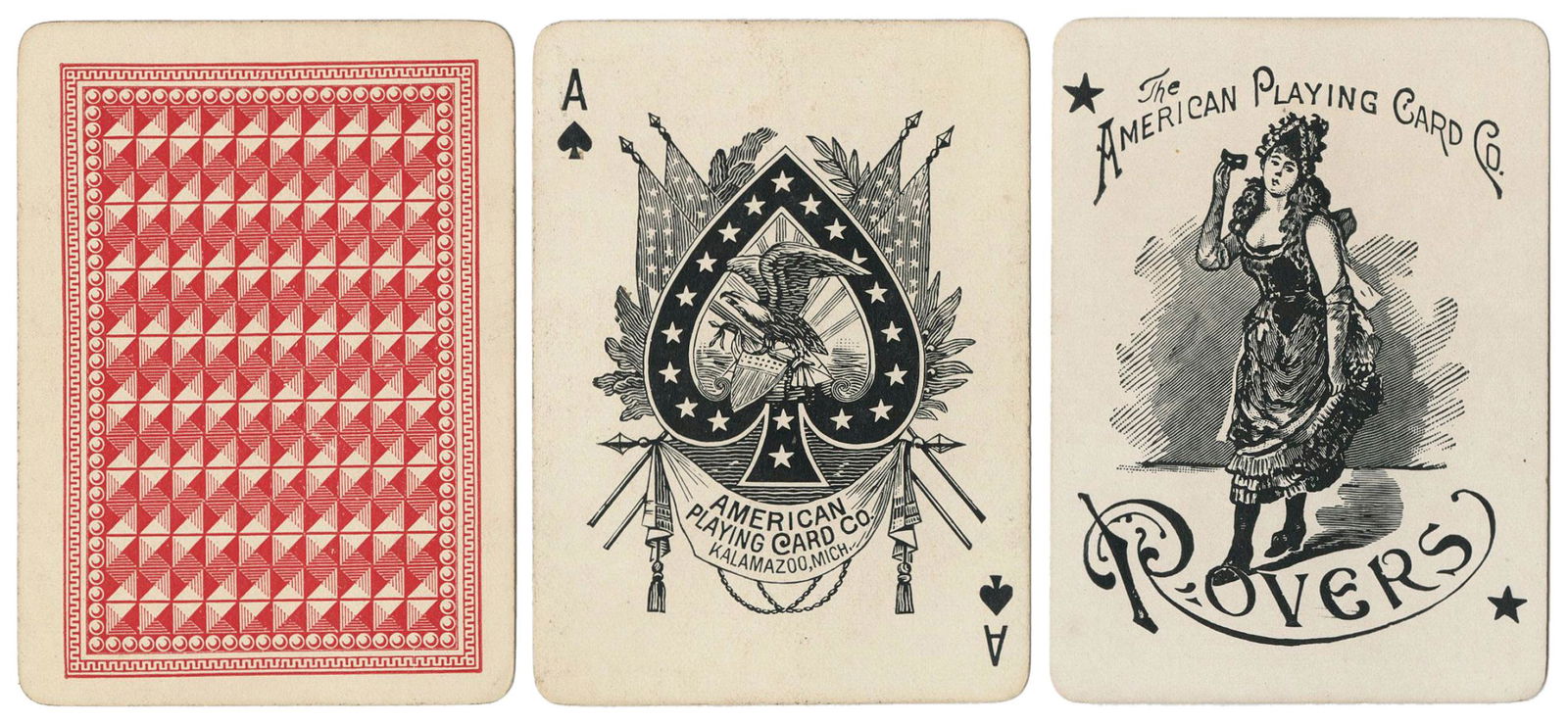 American Playing Card Deck Co. Rovers #20. Kalamazoo, 1898....