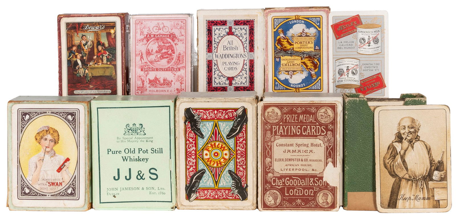 [english Advertising]. Group Of 10 Vintage British Advertis...