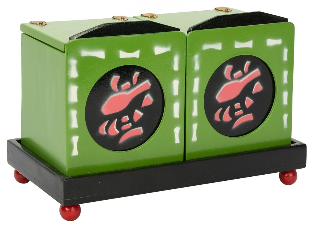 Twin Di Box. Colon: Abbott’s Magic, 1980s. Stencil Painted Wooden Boxes ...