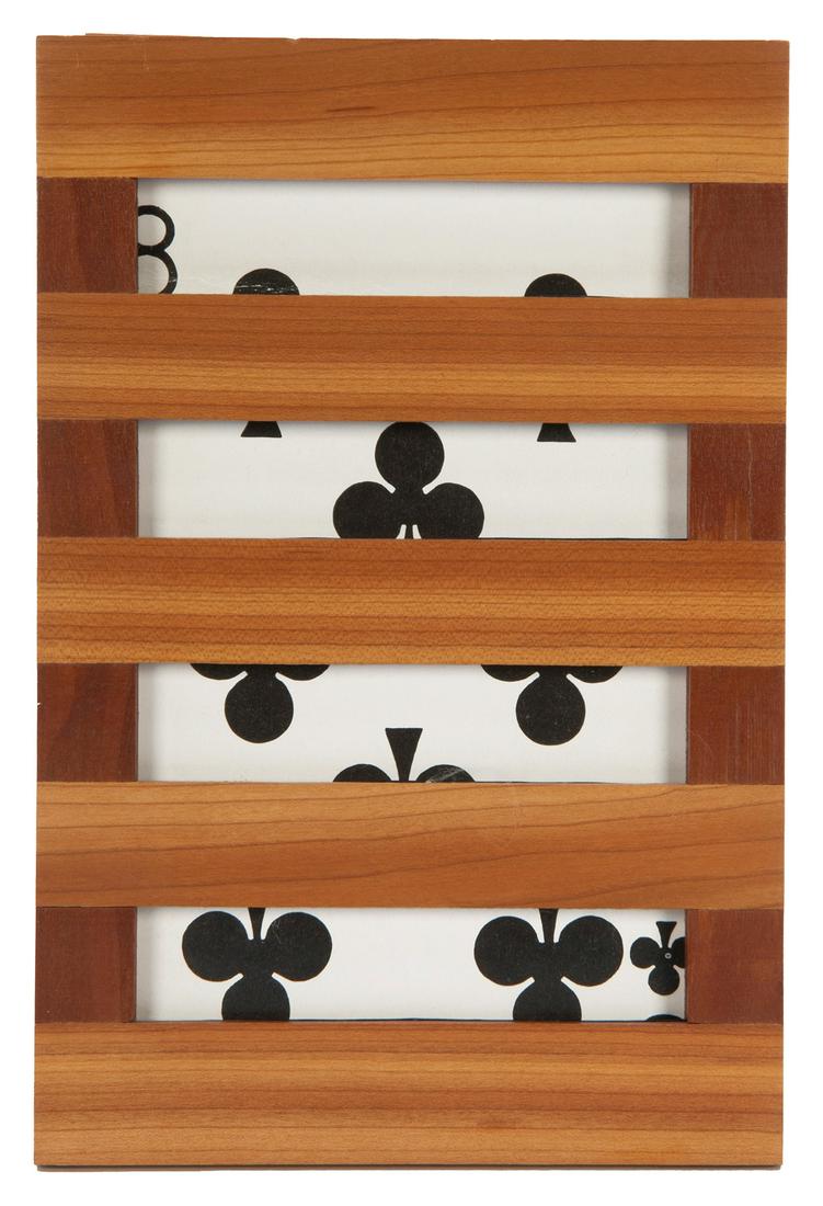 Jumbo Slat Card Frame. Norm Nielsen, 1960s. Slatted Frame Visibly Changes,