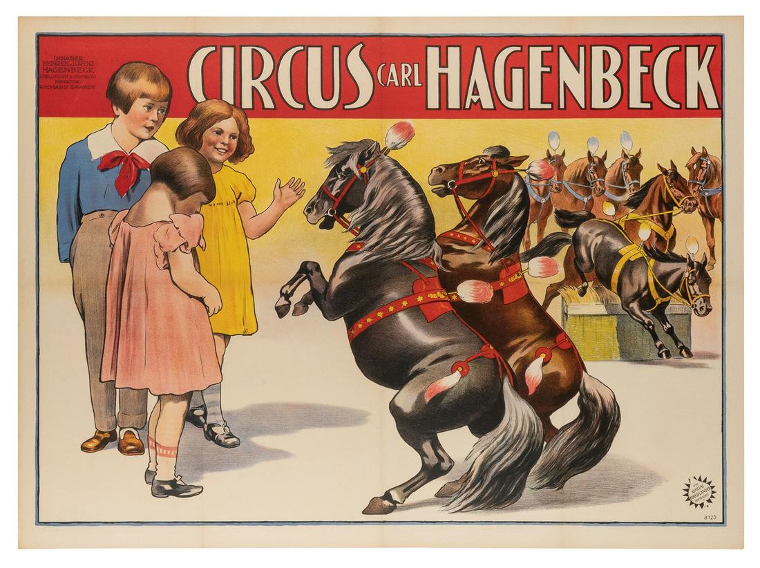 Circus Carl Hagenbeck. Hamburg: Adolph Friedlander, [1927].... Auction
