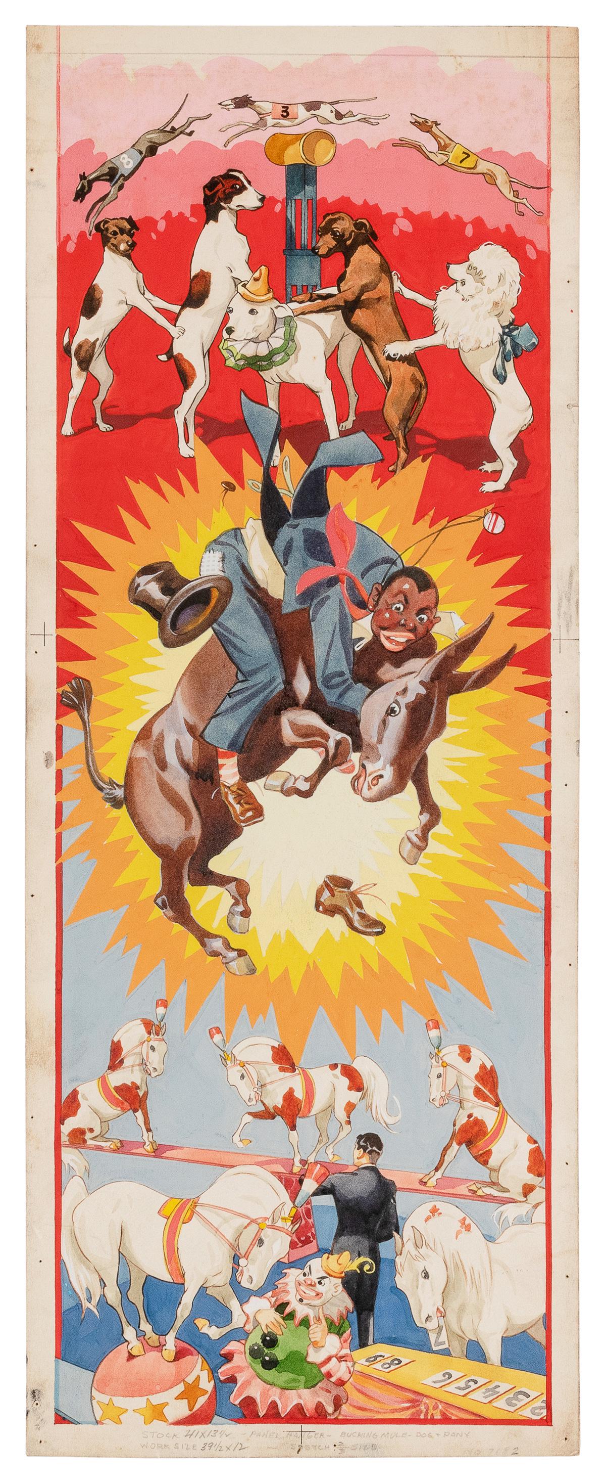 [poster Maquette]. Minstrel Circus Act. Gouache Poster Maqu... Auction