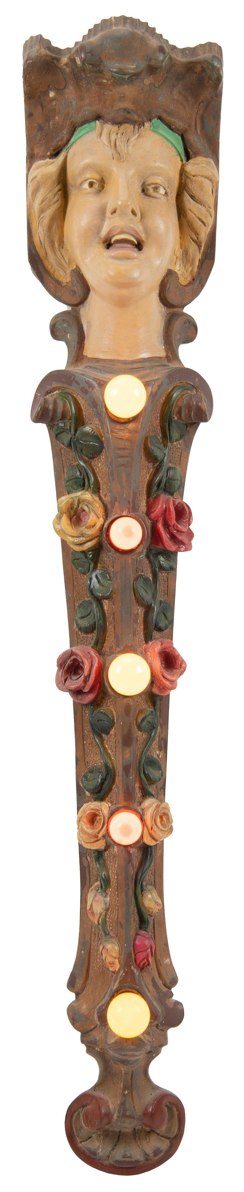 Carousel Or Fairground Carved Wooden Light Fixture. Hand-ca... Auction