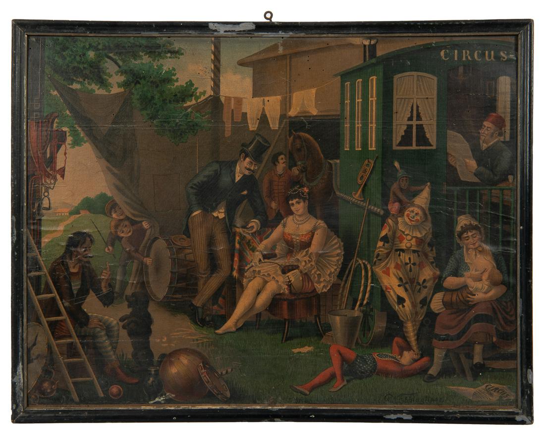 Ebbinghaus, W. (german, 1864-1951). Circus Scene. Color Pri... Auction