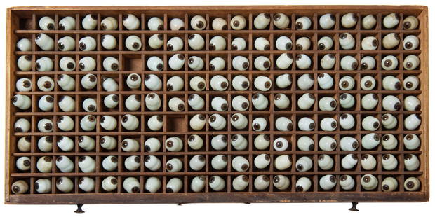 Monoplex Optometrist Prosthetic / Glass Eye Fitting Set In Case