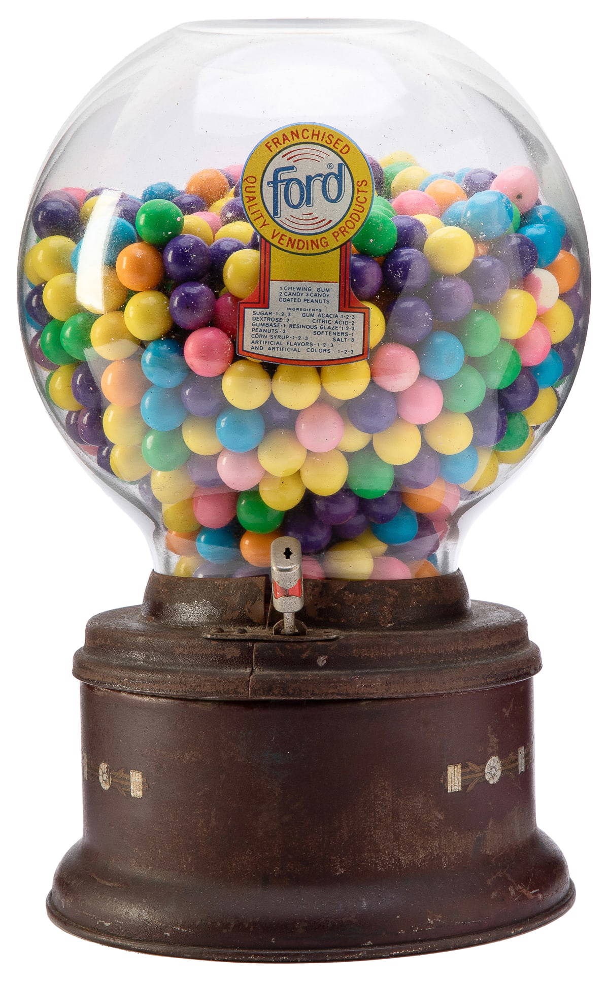 Ford Vending Machine Corp. 1 Cent Gumball Vendor With Origi... Auction