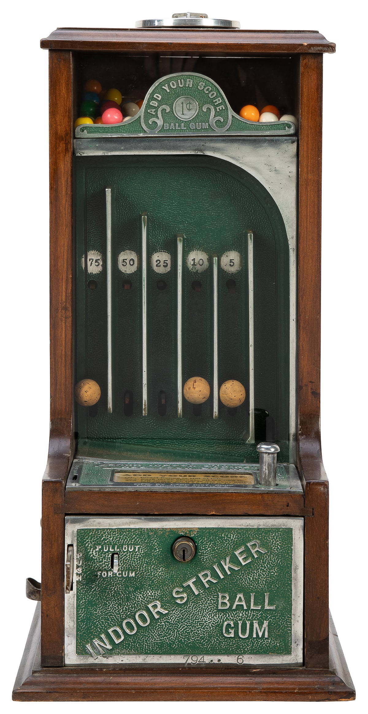Lark 1 Cent Indoor Striker Ball Gum Trade Stimulator. Los A... Auction