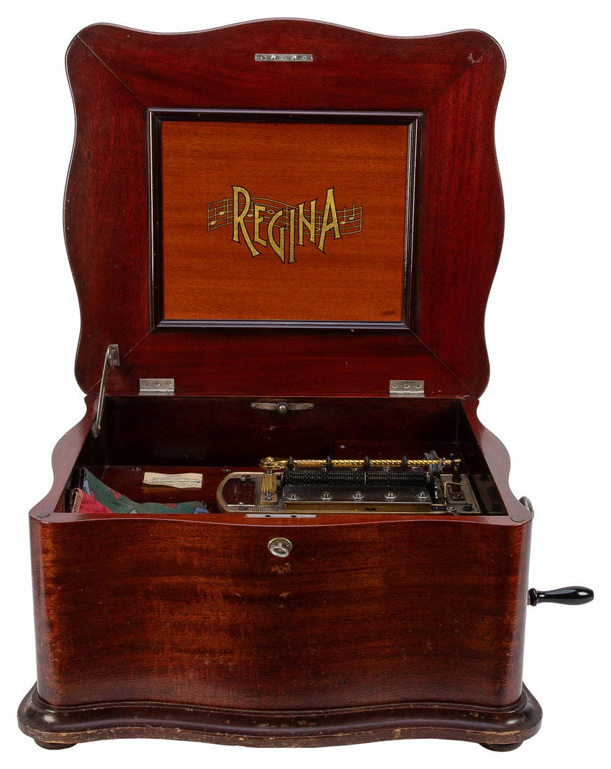 Regina Model 50 Wind-up Large Music Box, With Eight Origina... Auction