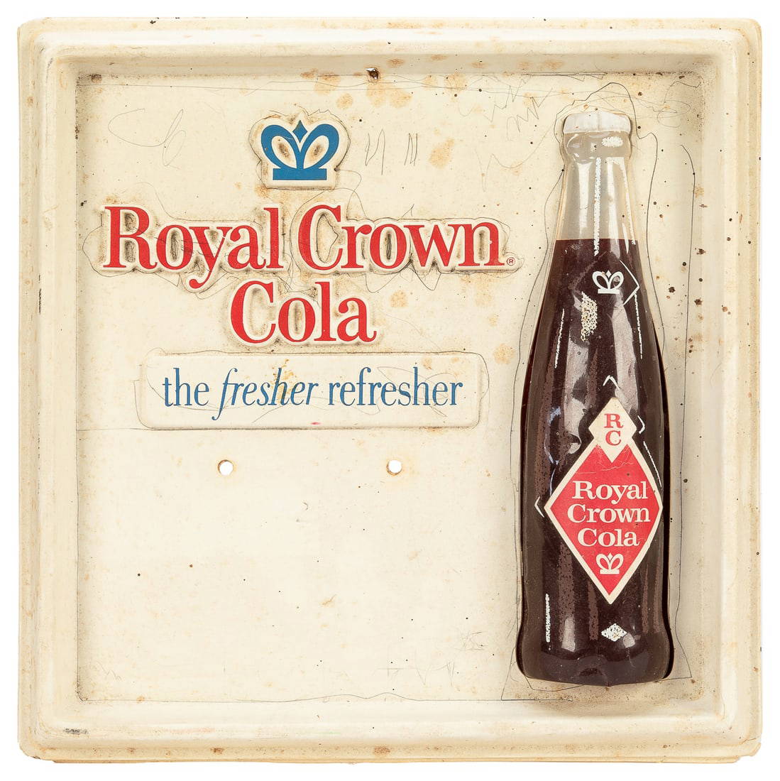 “royal Crown Cola The Fresher Refresher” Dimensional Sign. ... Auction