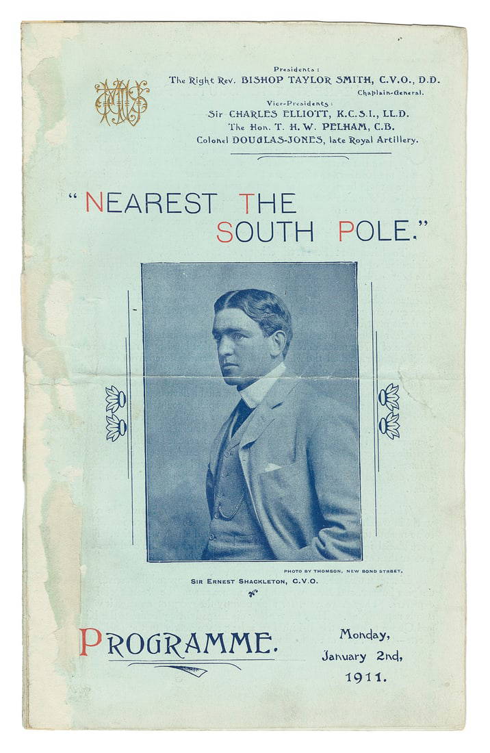 [shackleton, Ernest (1874-1922)]. “nearest The South Pole”.... Auction